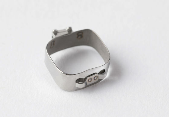 Silver Metal Orthodontic Bands The 1st Molar Roth / MBT With Tube Cleat